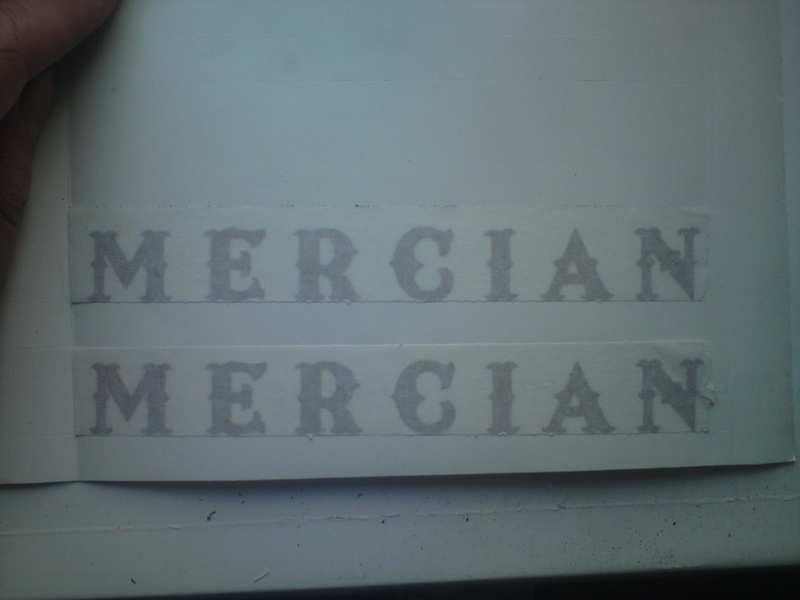 1 set of Mercian Vinyl Decals for sale (will ship world wide) | Mercian ...